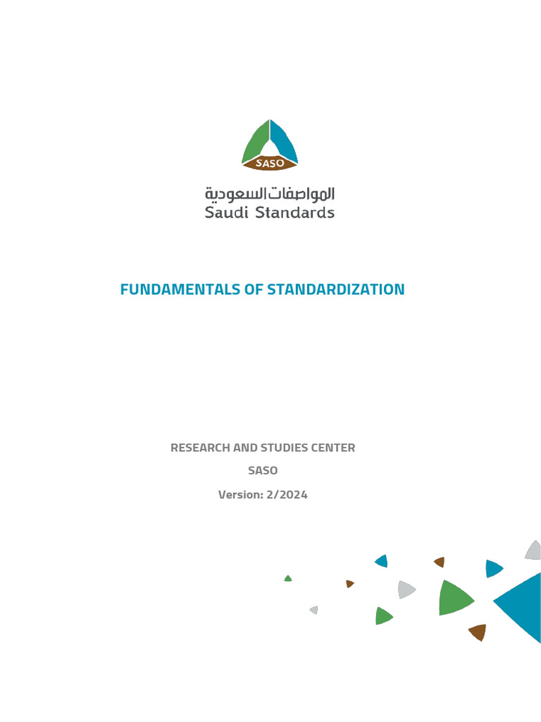 Saudi Standardization Fundamentals Guide | PDF | Metrology ...