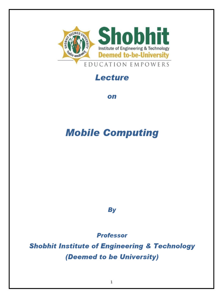 Mobile Computing: Features and Applications | PDF | Cellular Network ...