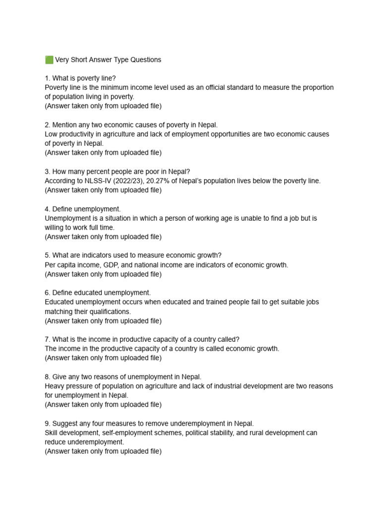 Lesson 4 Development Economics All Answer | PDF | Poverty | Poverty ...
