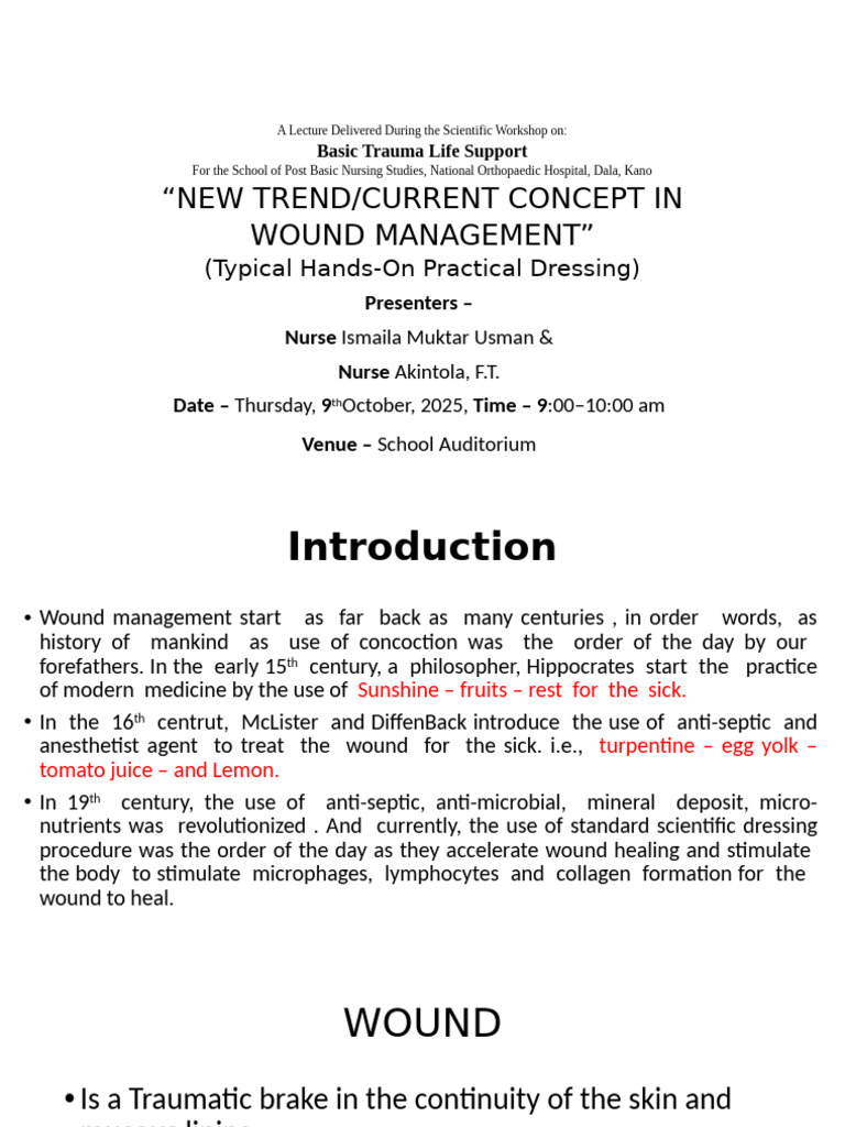 New Trend in Wound Management | PDF | Tissue Engineering | Wound Healing