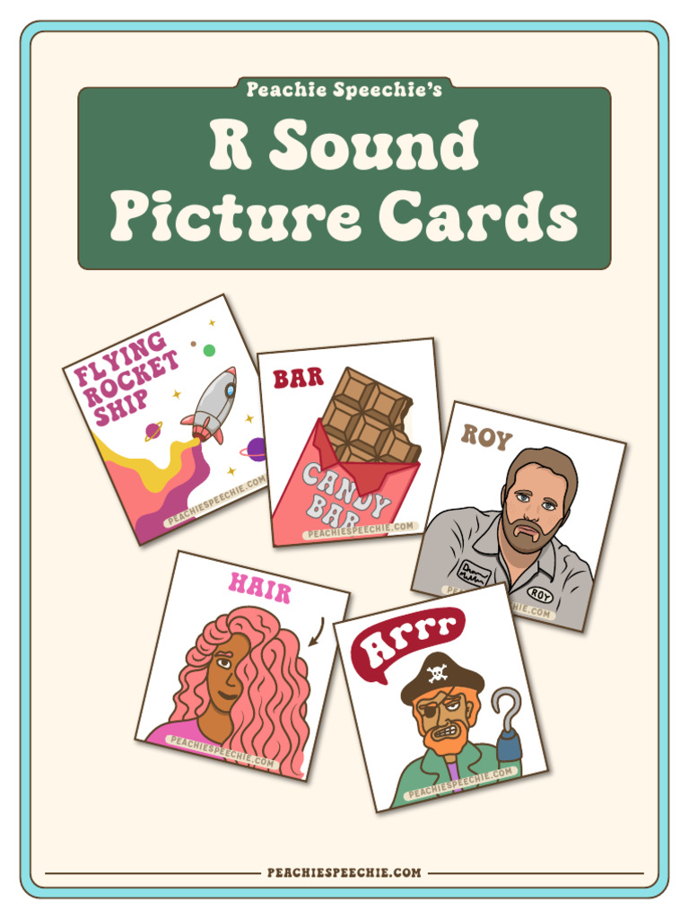 R Sound Picture Cards for Speech Therapy | PDF | Speech | Human ...