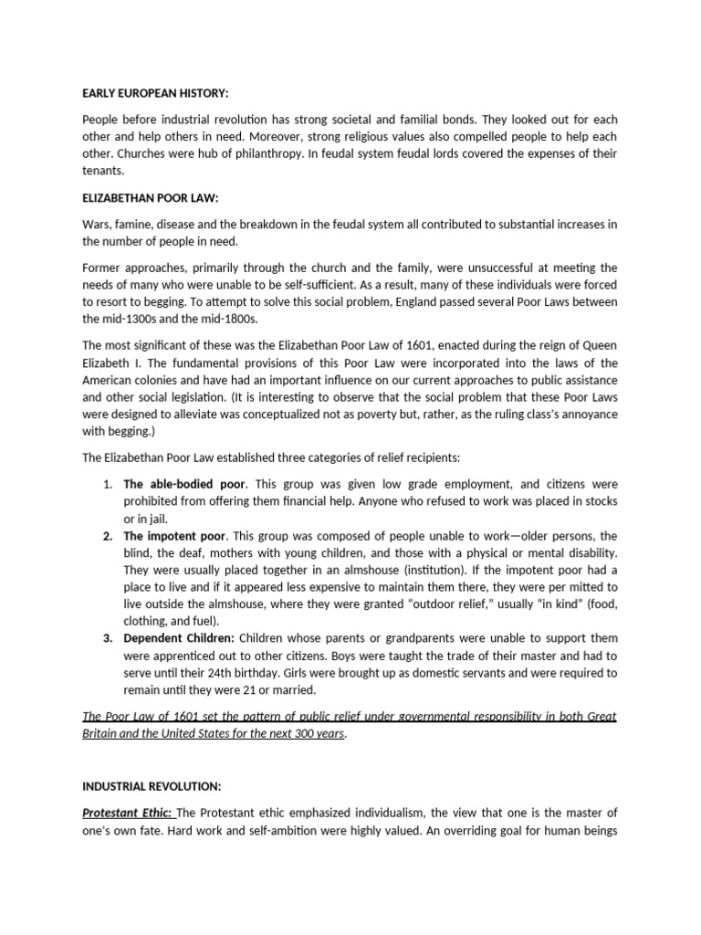 Evolution of Social Welfare in Europe | PDF | Supplemental Security ...