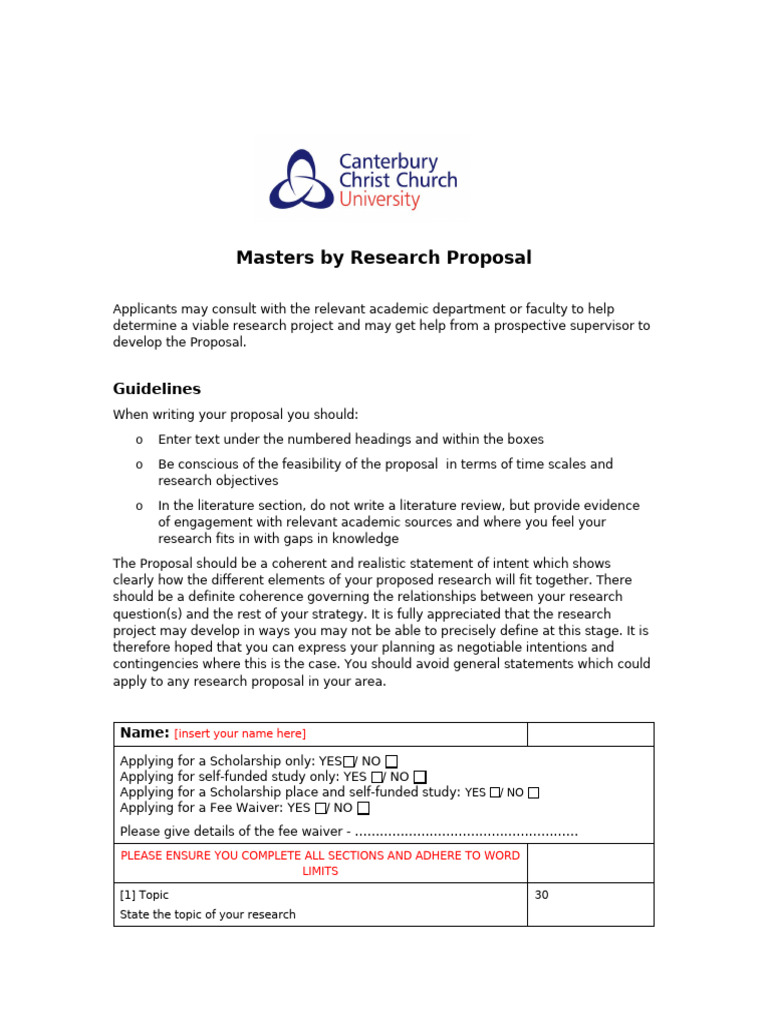 Masters by Research Proposal | PDF | Psychological Concepts ...