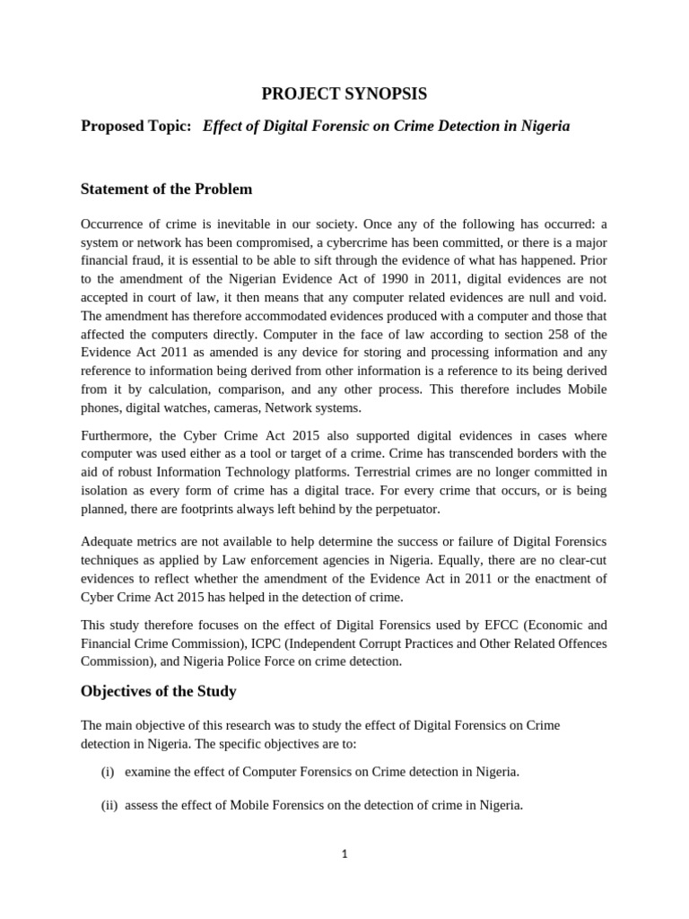Project Proposal | PDF | Cybercrime | Digital Forensics
