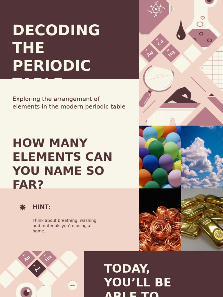 Decoding the Periodic Table Education Presentation in 0 Flat Graphic ...