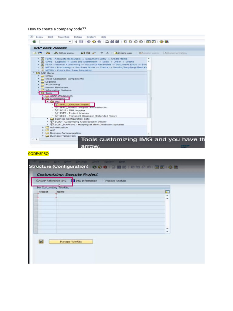 How to Create a Company Code | PDF