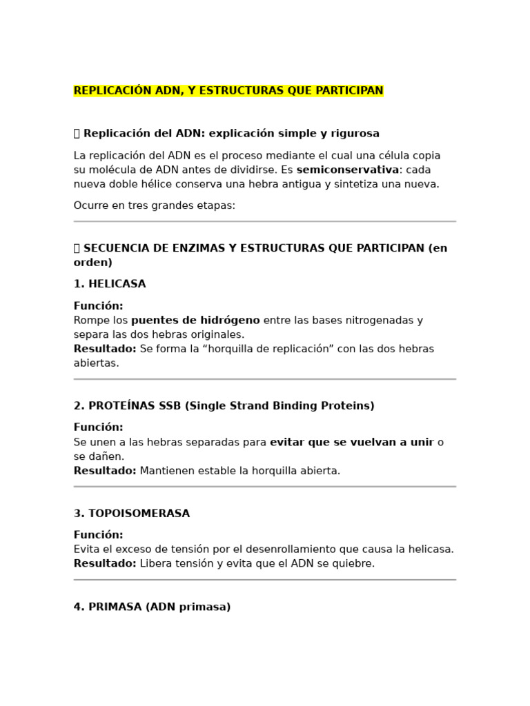 Replicación Del ADN | PDF