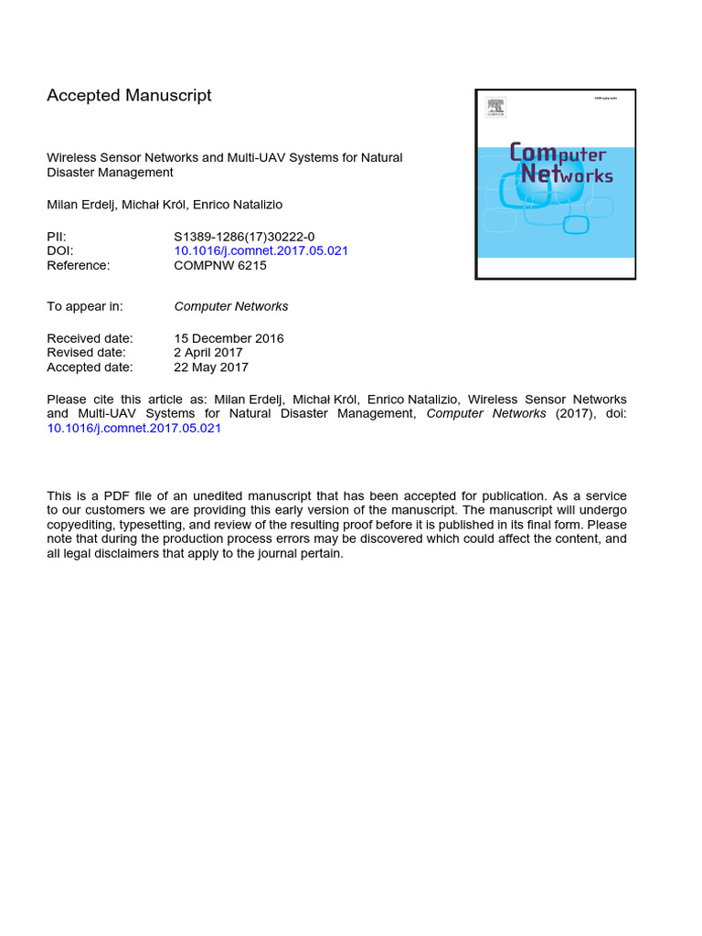 2017 - Article - Wireless Sensor Networks and Multi-UAV Systems For ...