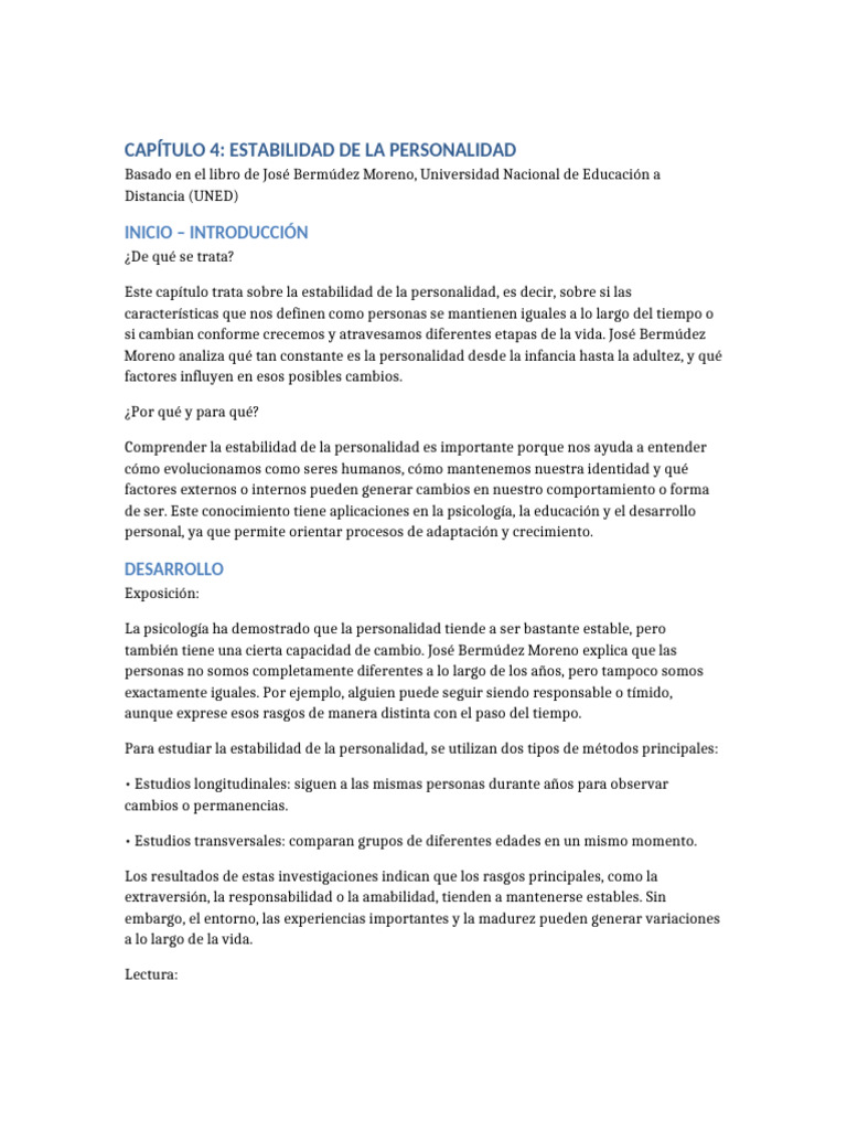 Exposicion_Capitulo4_Estabilidad_de_la_Personalidad | PDF | Educación ...