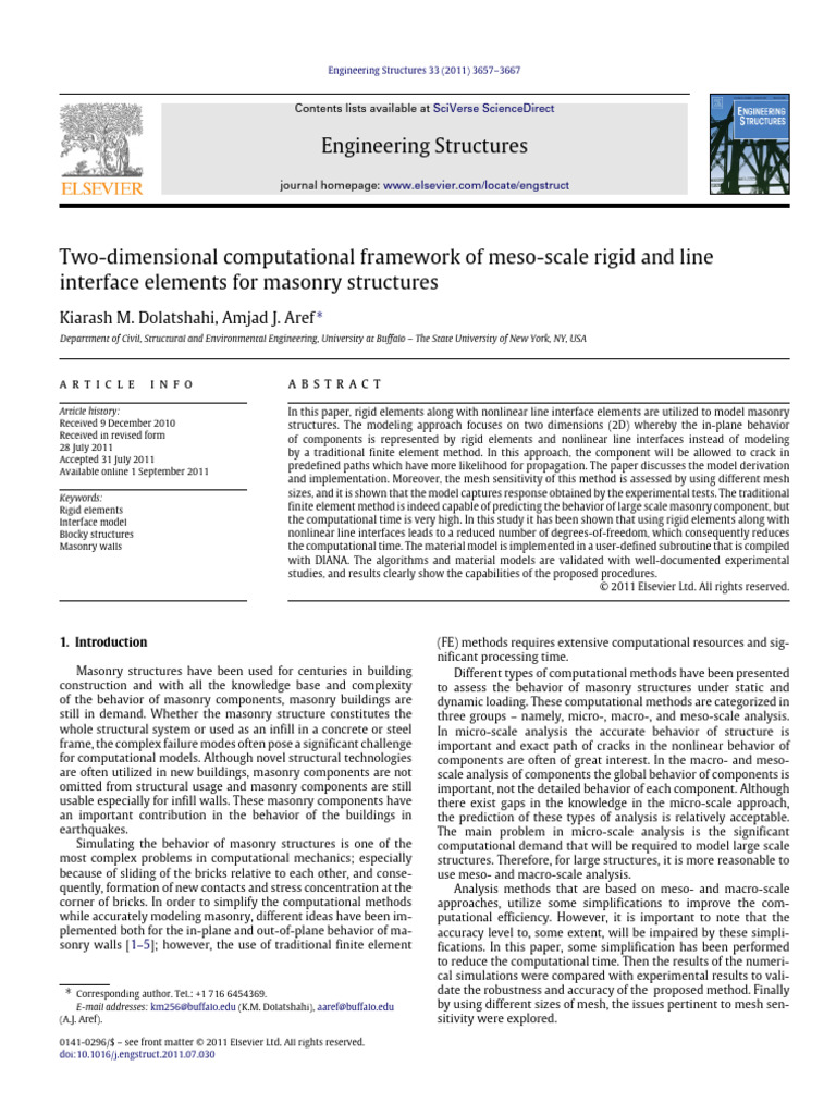 2011 Two Dimensional Computational Framework of Meso Scale Rigid and ...