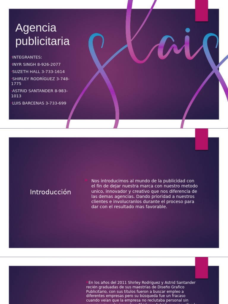 Agencia Publicitaria SLAIS: Innovación y Creatividad | PDF | Publicidad