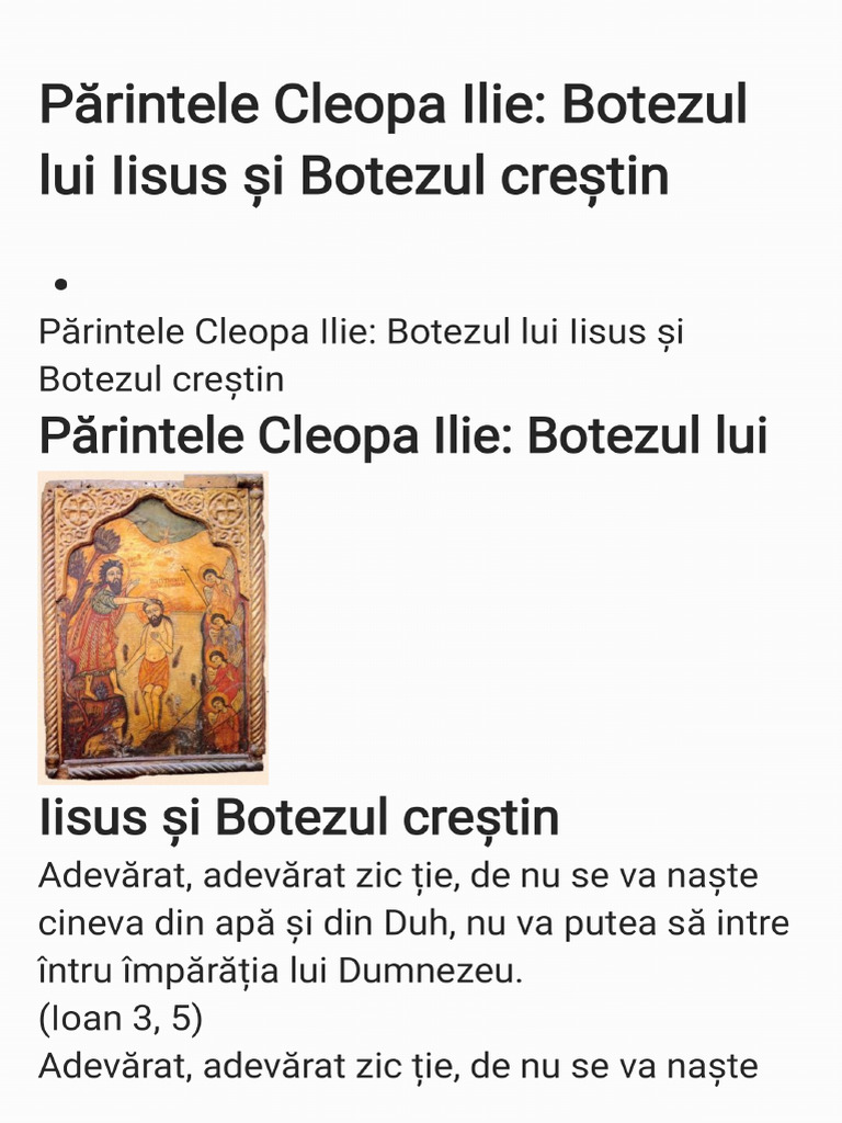 Botezul La Ortodocși | PDF
