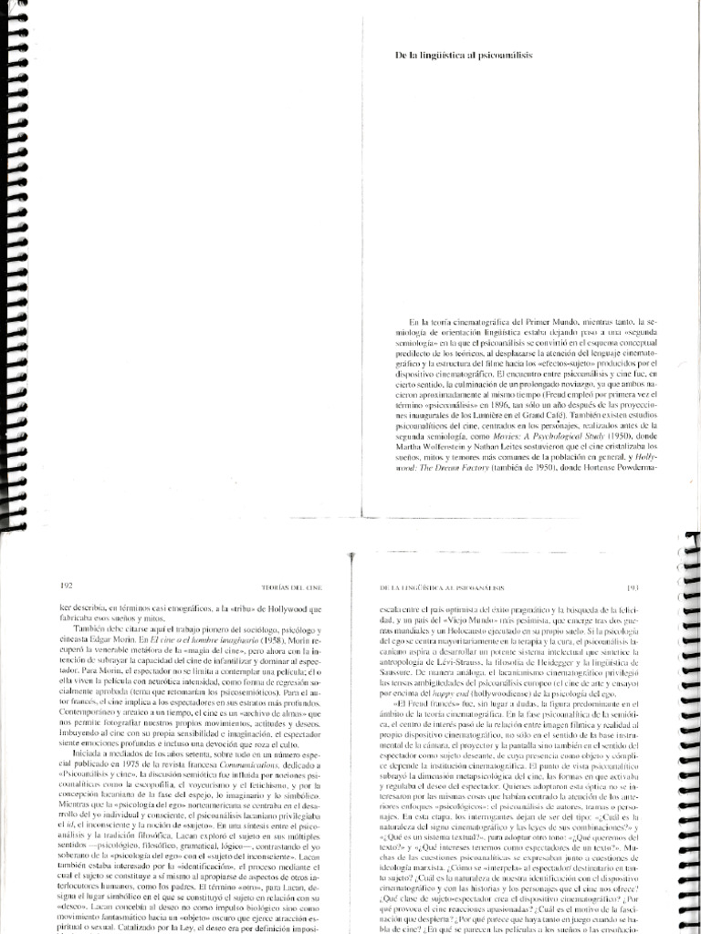 Robert Stam de La Ling Stica Al Psicoan Lisis | PDF