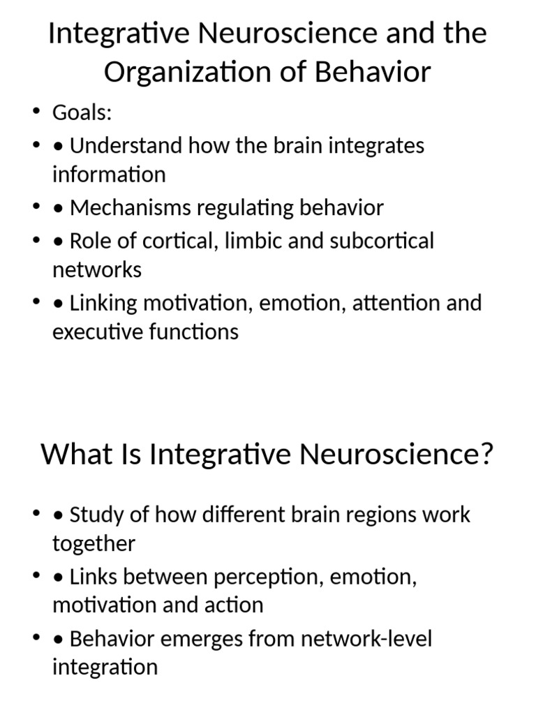 Integrative Neuroscience and Behavior 30slides English | PDF | Limbic ...