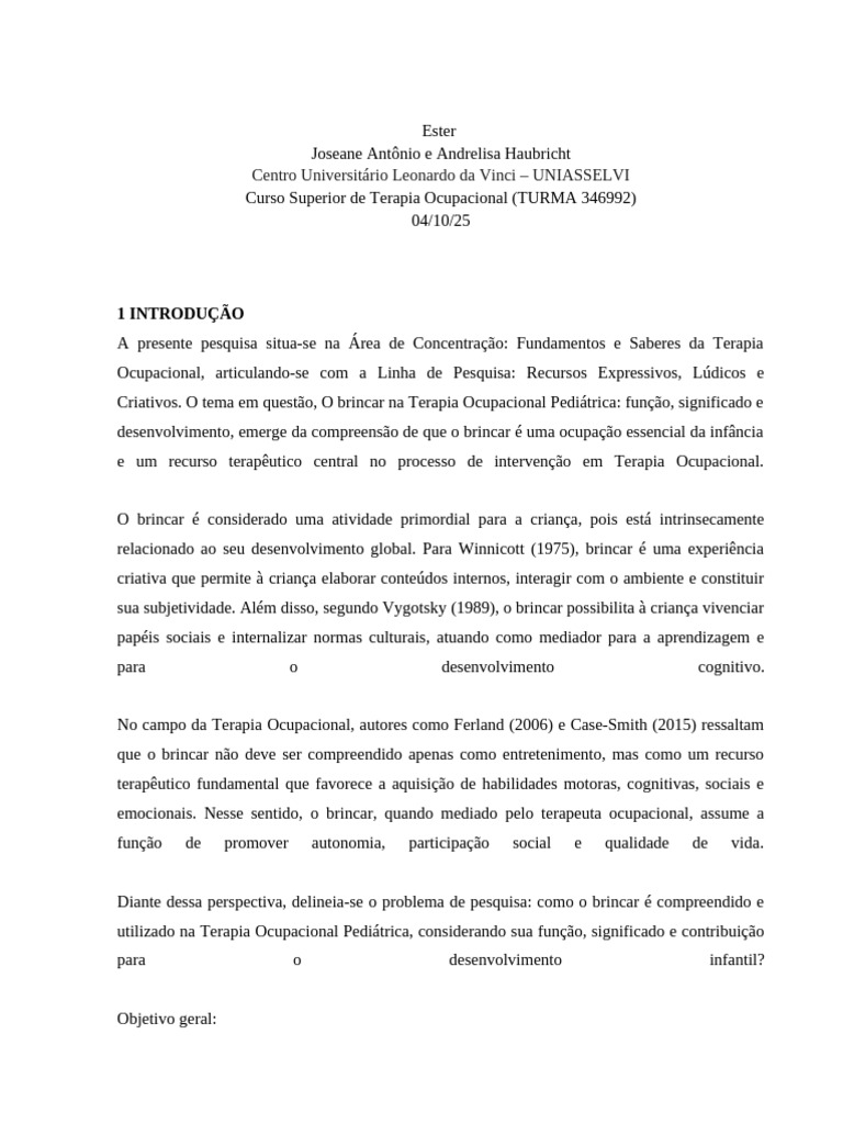 Modelo Tcc 1 | PDF | Psicoterapia | Sociologia