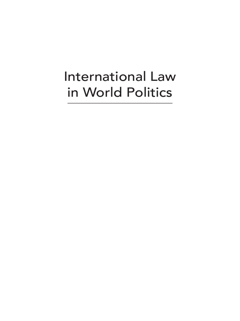 International Law in World Politics: An Introduction | PDF ...