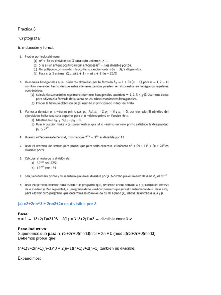 Practica 3 Crip To | PDF | Teoría del anillo | Matemáticas discretas