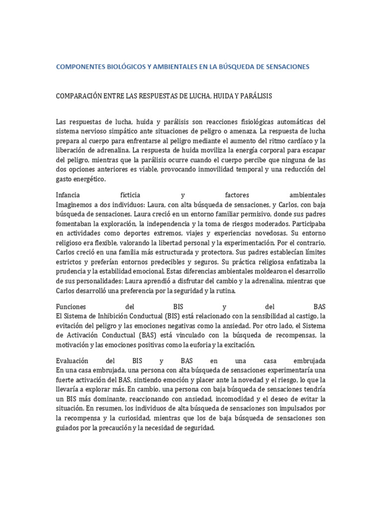 BIS BAS Sensacion | PDF | Las emociones | Ansiedad