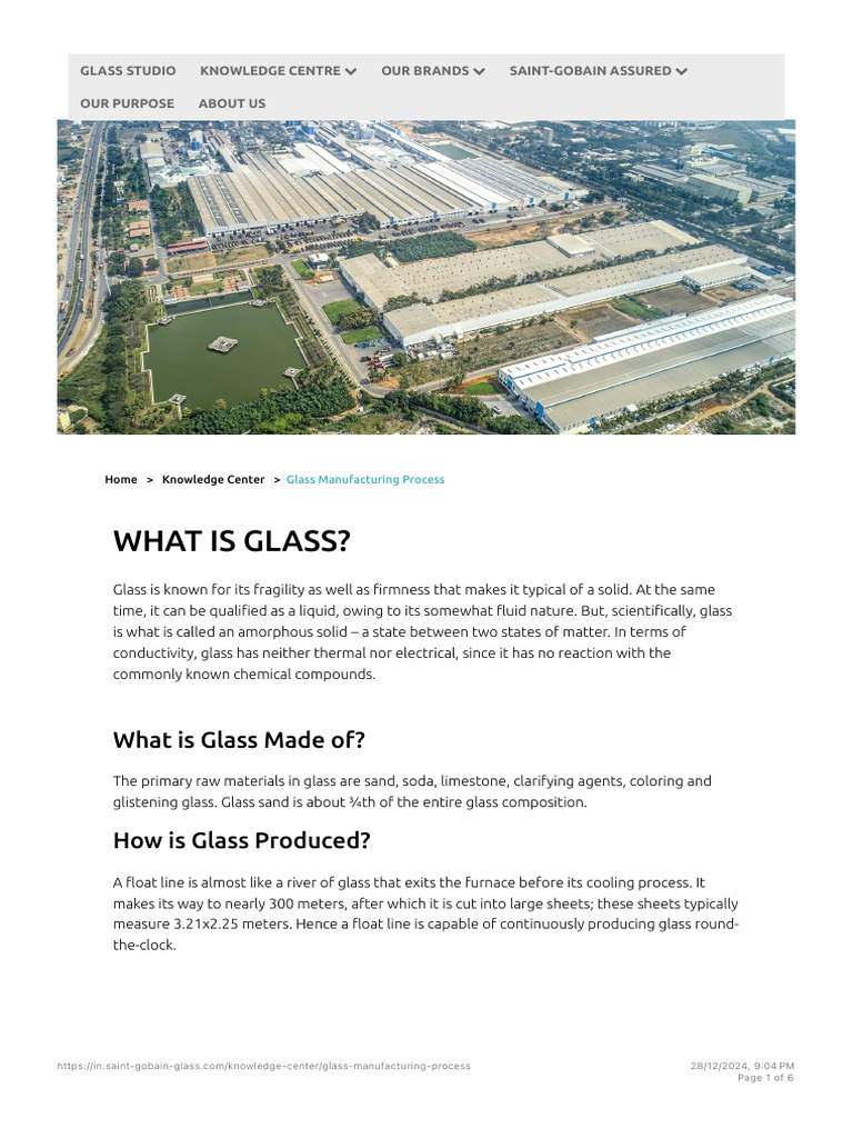 Glass Manufacturing Process - How Is Glass Made - Saint Gobain Glass ...