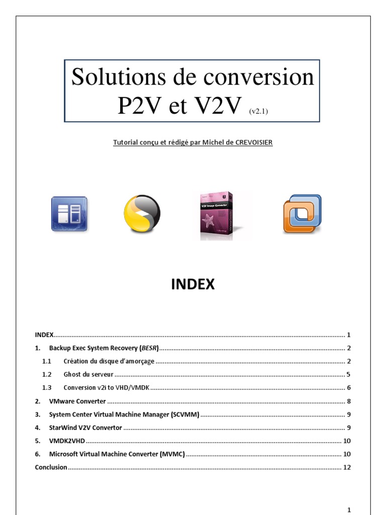 Solutions de Conversion P2V Et V2V (Tuto de A À Z) | PDF | VMware ...