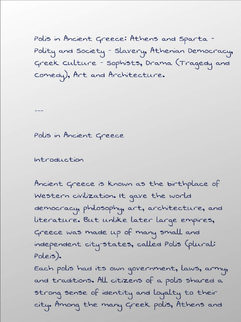 Ancient Greece Polis Democracy and Culture-Compressed | PDF
