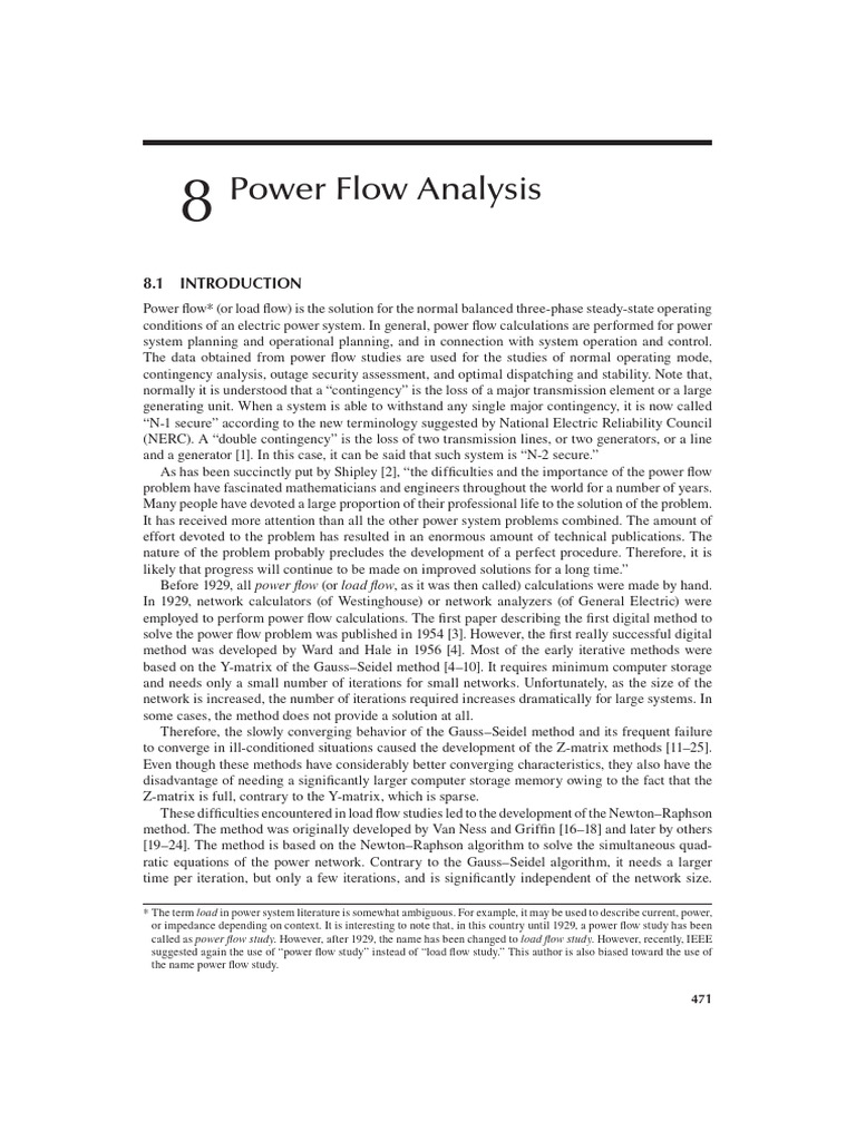 Power Flow Analysis in Electric Systems | PDF | Ac Power | Electrical ...