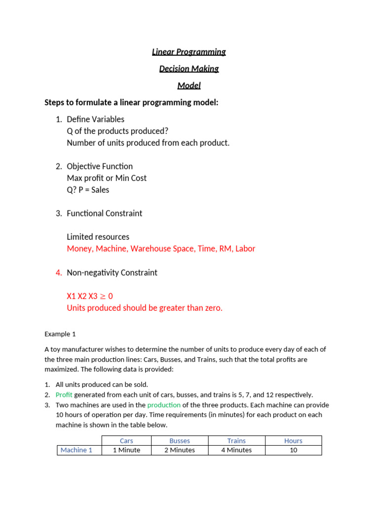 Linear Programming Examples With Solutions | PDF | Linear Programming | Mutual Funds
