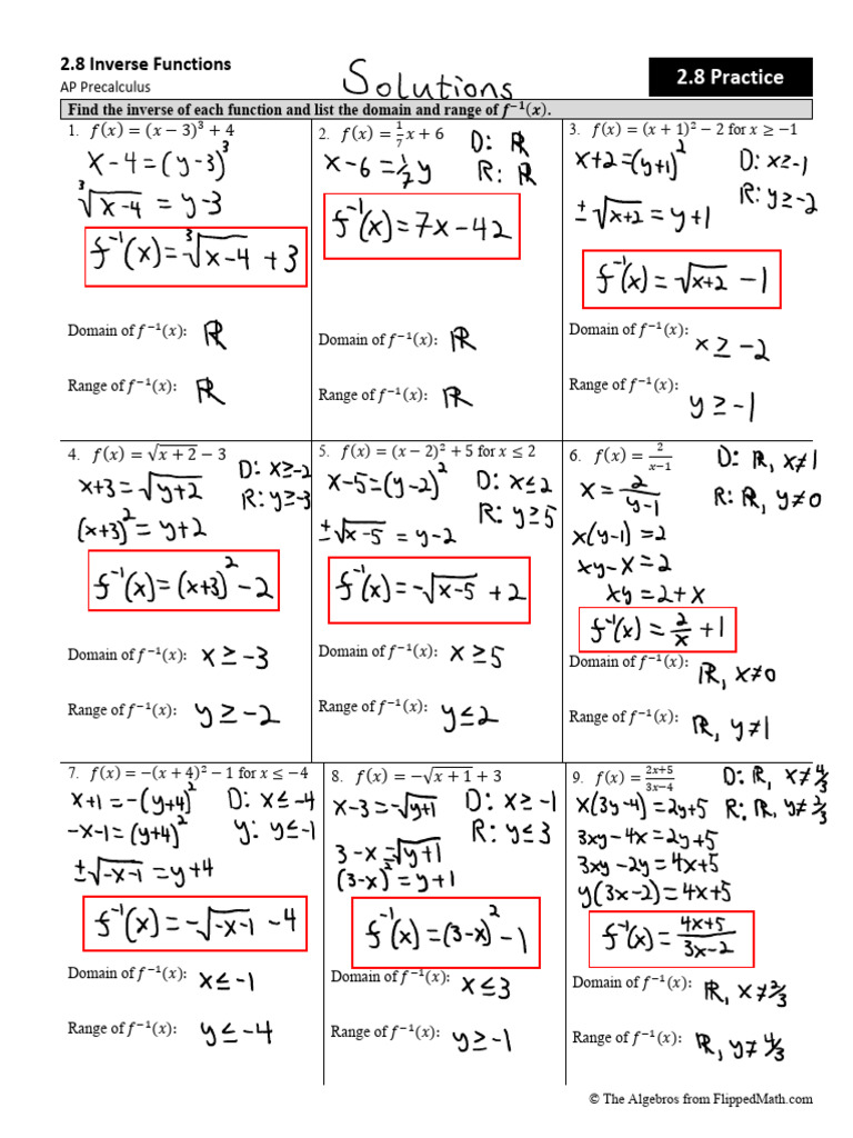 KEY 2.8 Additional Practice | PDF | Function (Mathematics) | Chess