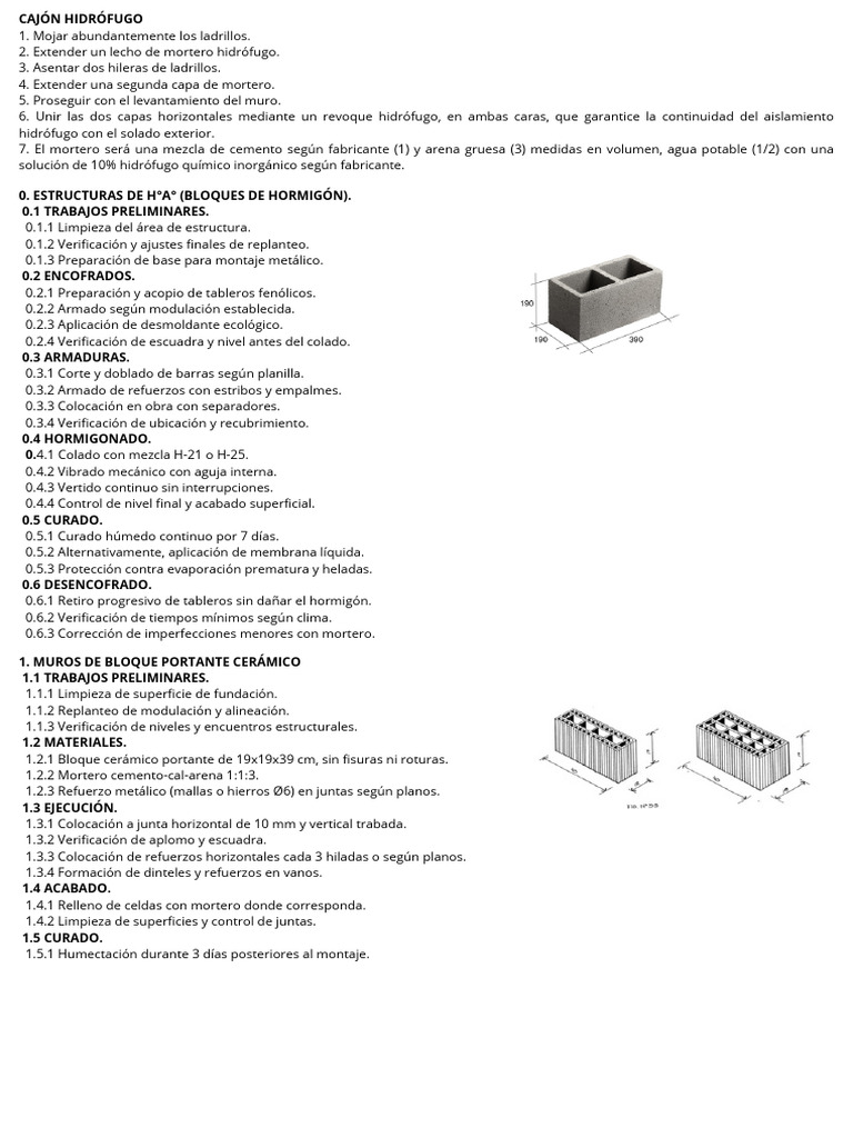 Muro portante cerámico (1) | PDF | Hormigón | Ladrillo