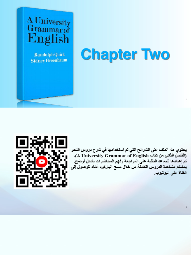 Chapter Two | Grammar 3rd year | PDF | Part Of Speech | English Grammar