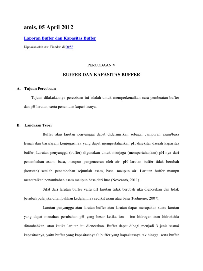 Bahan Buffer | PDF