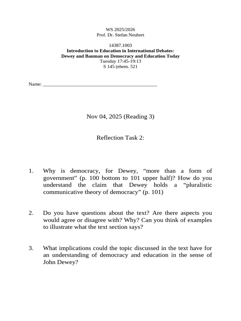 Democracy and Education: Dewey's Insights | PDF