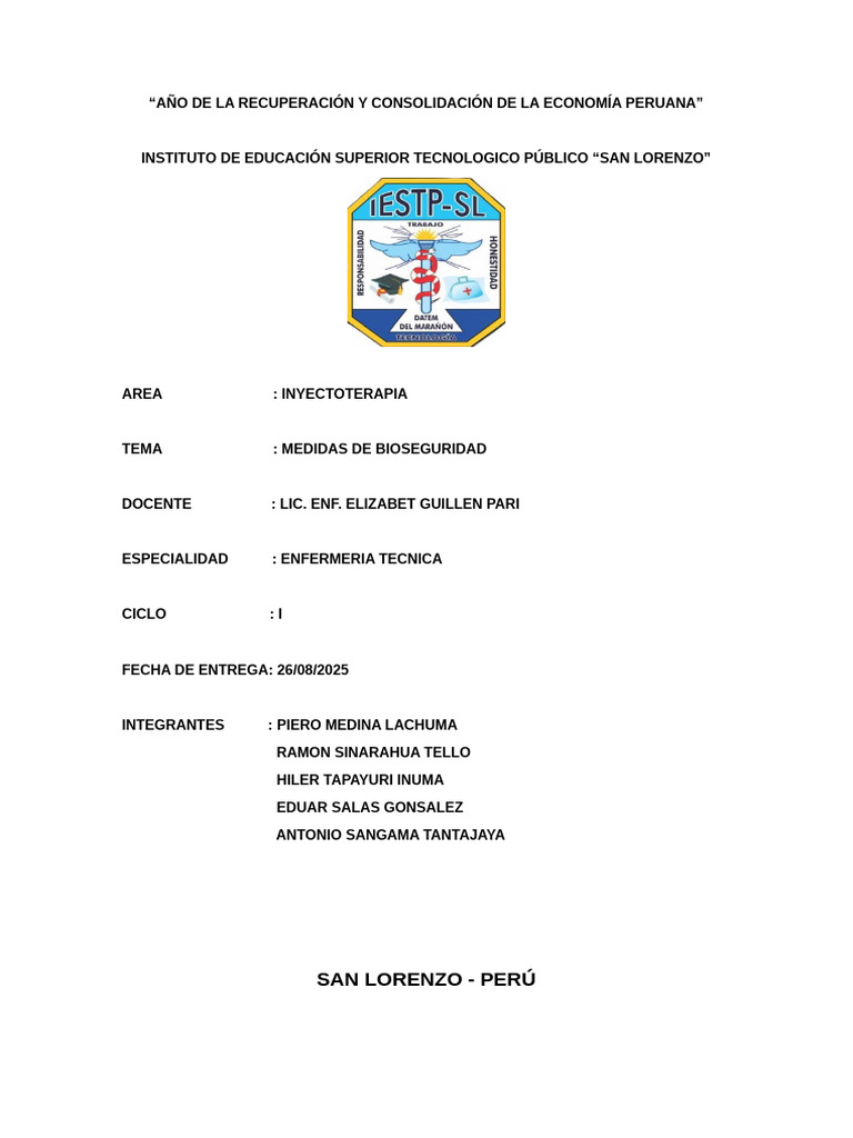 Medidas de Bioseguridad - Monografía | PDF