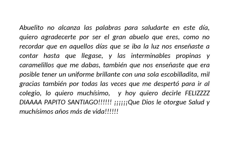 Carta Abuelito | PDF