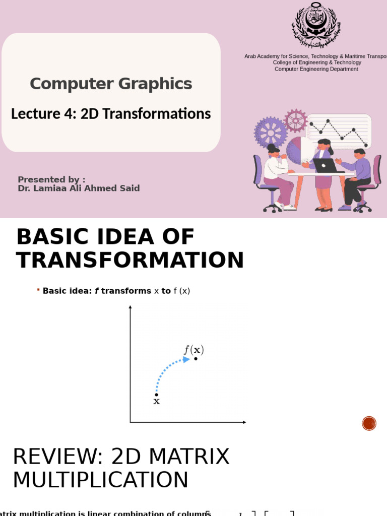 Lecture 4 2D Transformation Dr Lamiaa | PDF | 2 D Computer Graphics ...