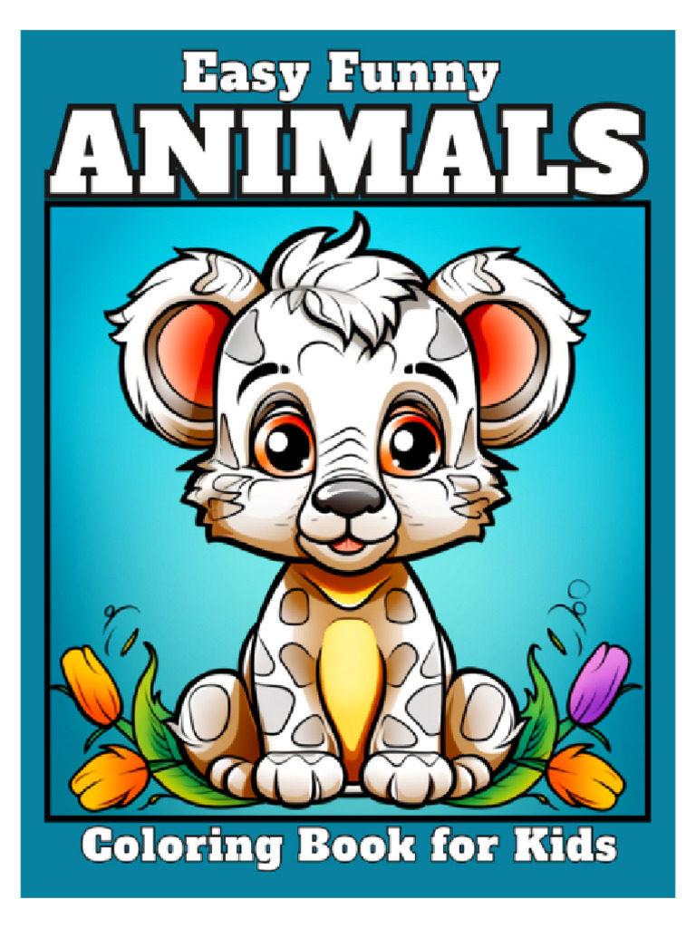 Easy Funny Animals Coloring Book | PDF