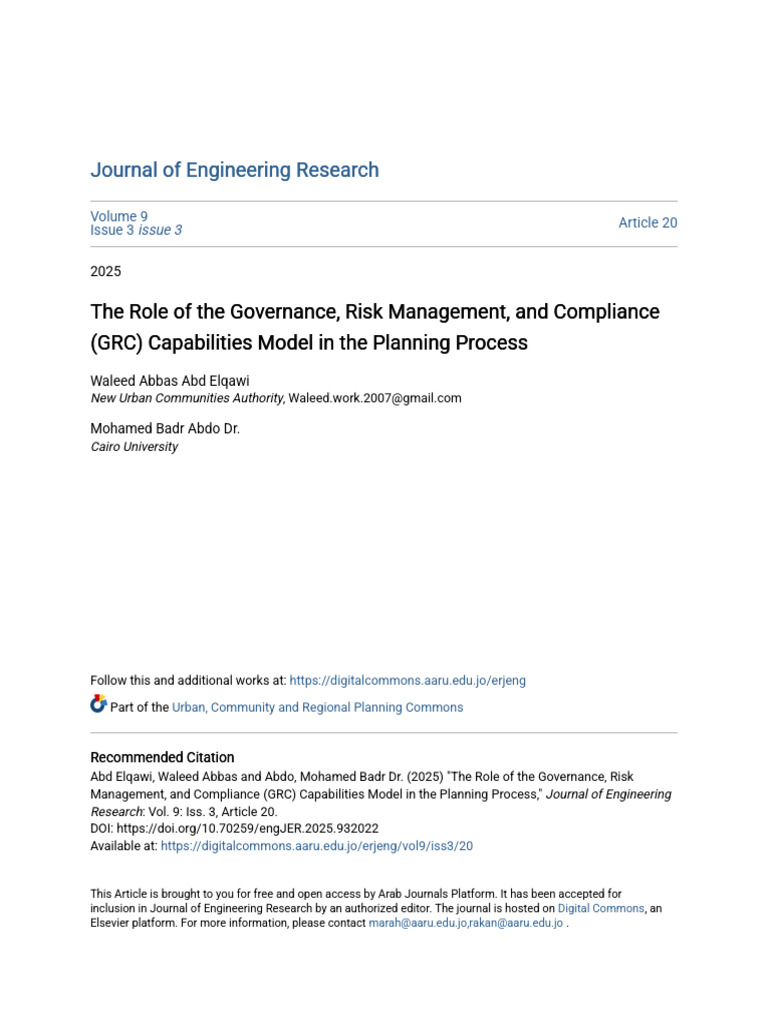 GRC Model's Impact on Planning Process | PDF | Governance | Risk Management