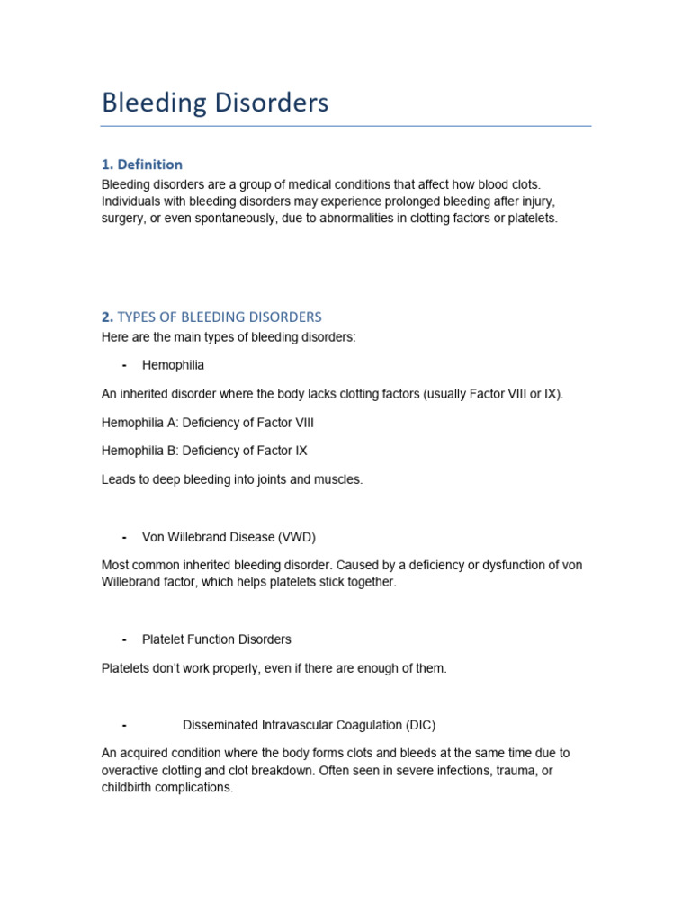 NSC 304 Bleeding Disorder | PDF | Bleeding | Coagulation