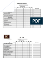Kitchen Opening & Closing Checklist | PDF | Kitchen Utensil | Kitchen