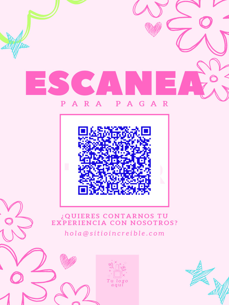 Cartel Codigo QR Para Pagar en Tienda Divertido Rosa_20251105_191238 ...