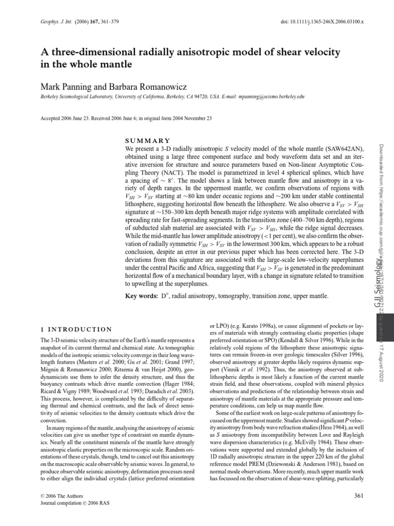 A Three-Dimensional Radially Anisotropic Model of Shear Velocityin The ...