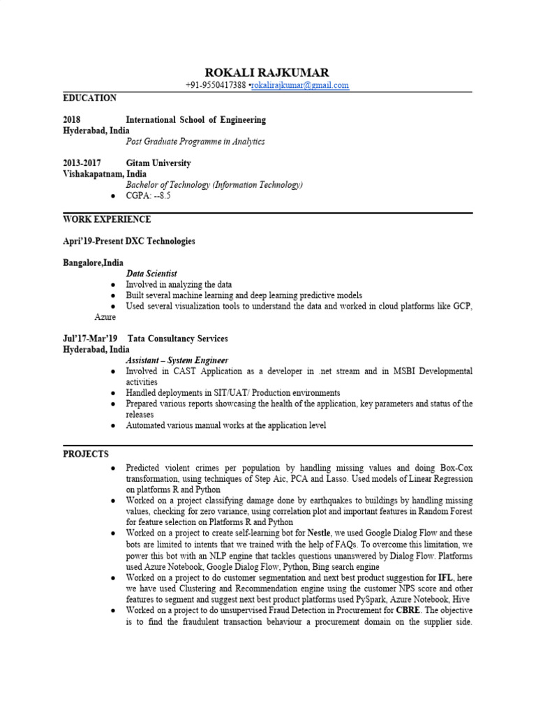 Raj Kumar Rokali_CV | PDF | Machine Learning | Apache Spark