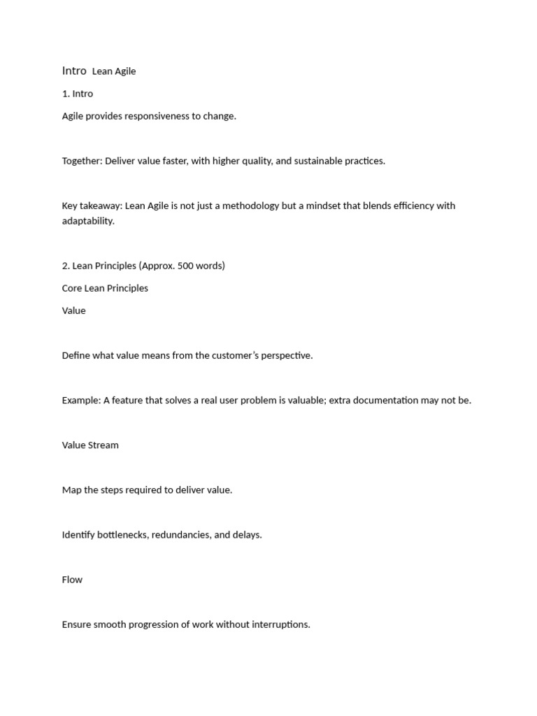 Intro Lean | PDF | Agile Software Development | Scrum (Software Development)