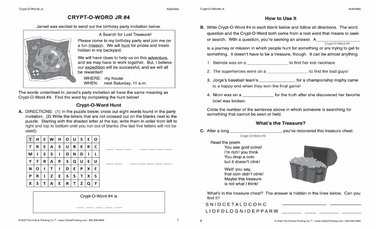 Crypt-O-Word Jr. 4 | PDF