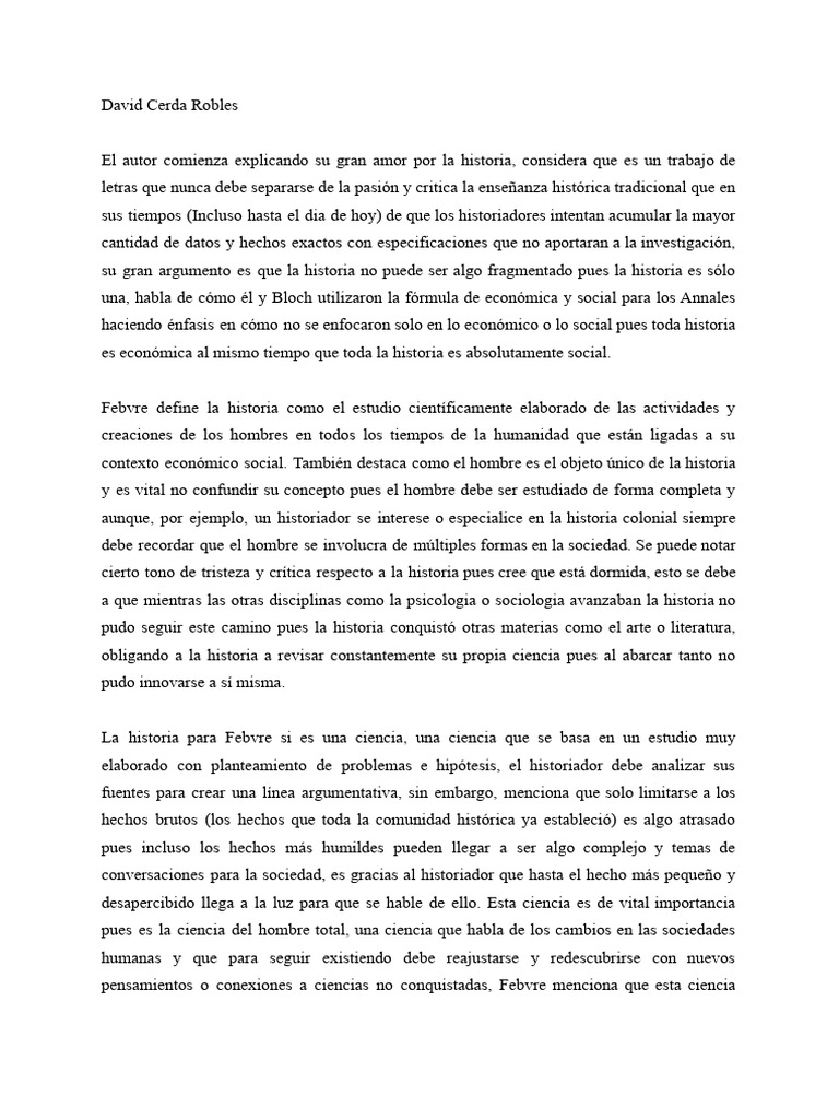 Fevbre David Cerda | PDF | Sociedad | Historiador