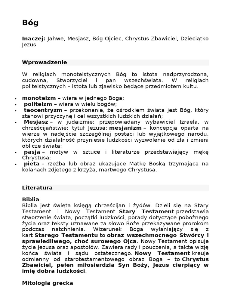 Bóg Motyw | PDF