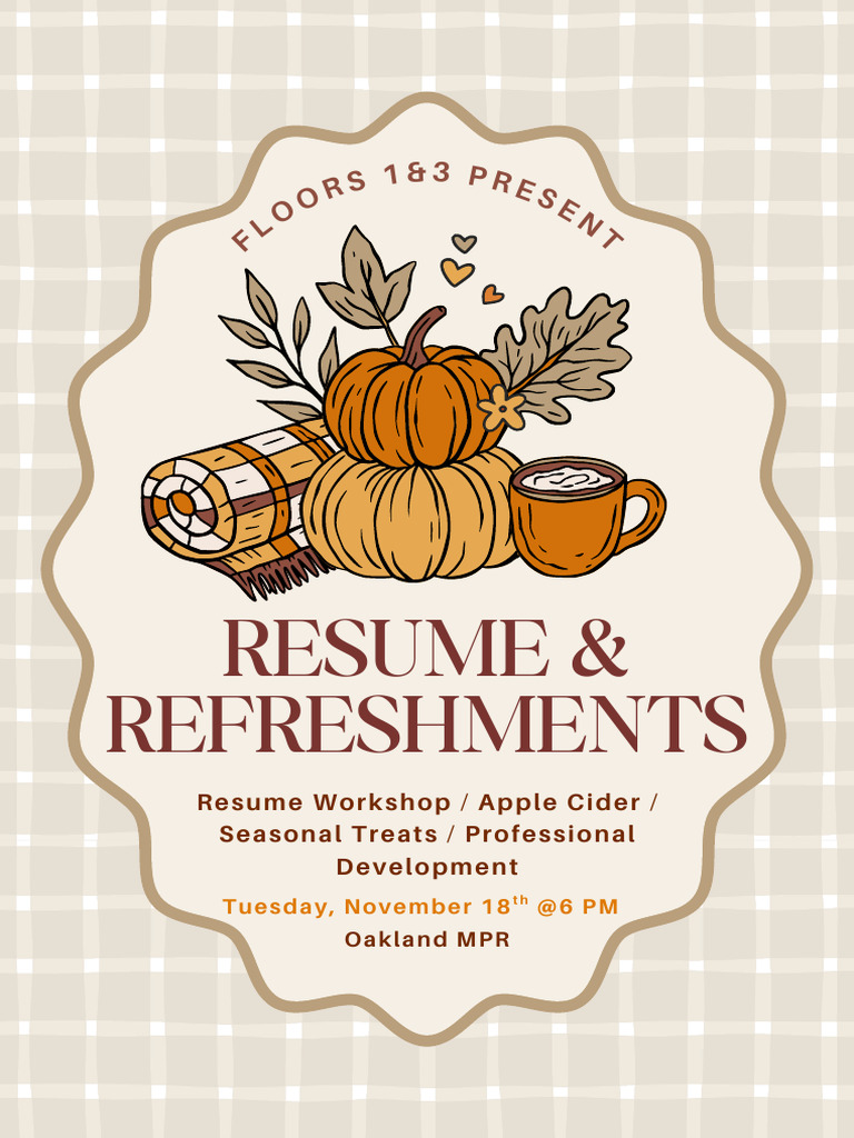 Resume and Refreshments | PDF