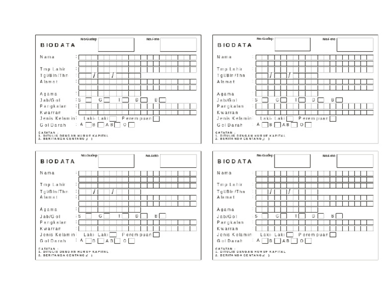 Blangko Kta Word | PDF