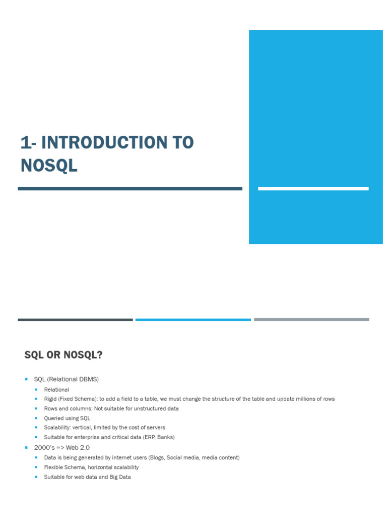 Introduction Aux BD NoSQL 1 | PDF | No Sql | Databases