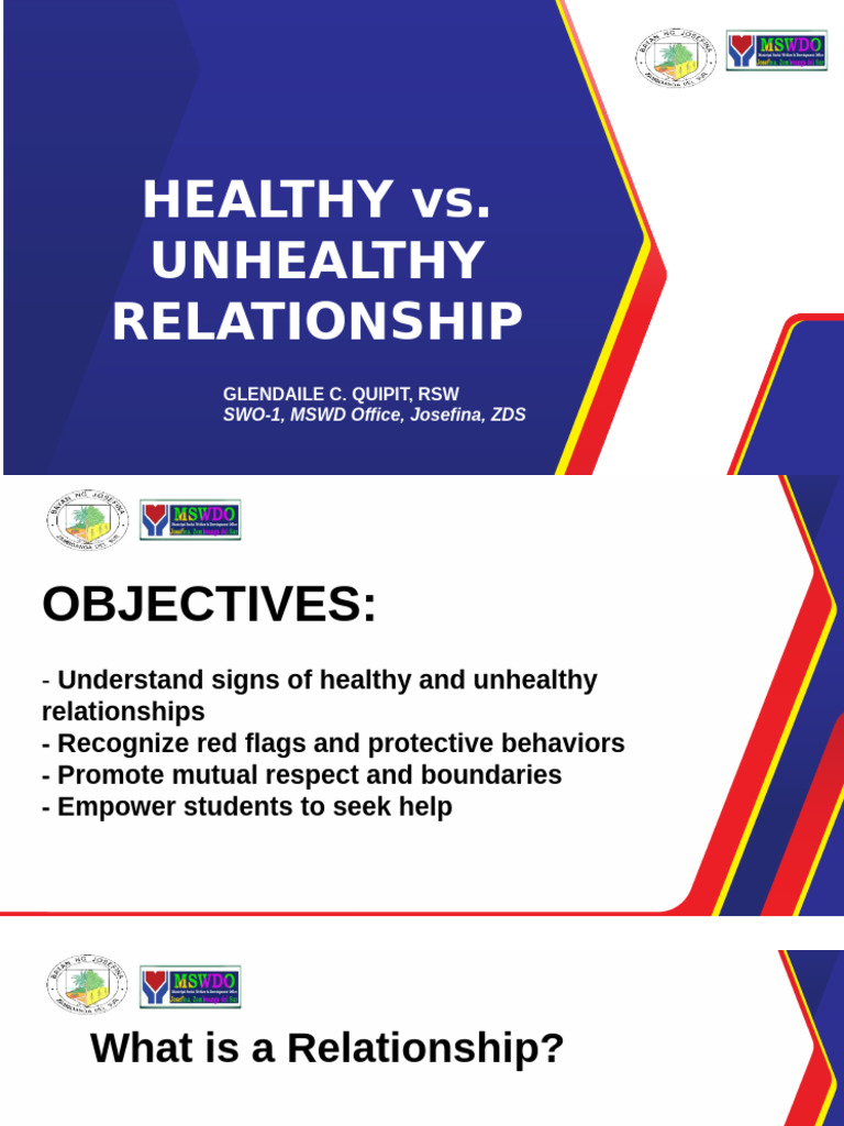 Healthy vs. Unhealthy Relationship | PDF | Self Esteem | Guilt (Emotion)